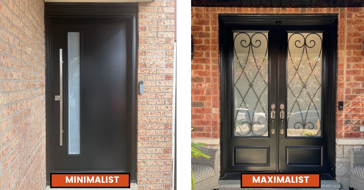 Minimalist vs Maximalist Exterior Door Designs - ALDA Windows and Doors
